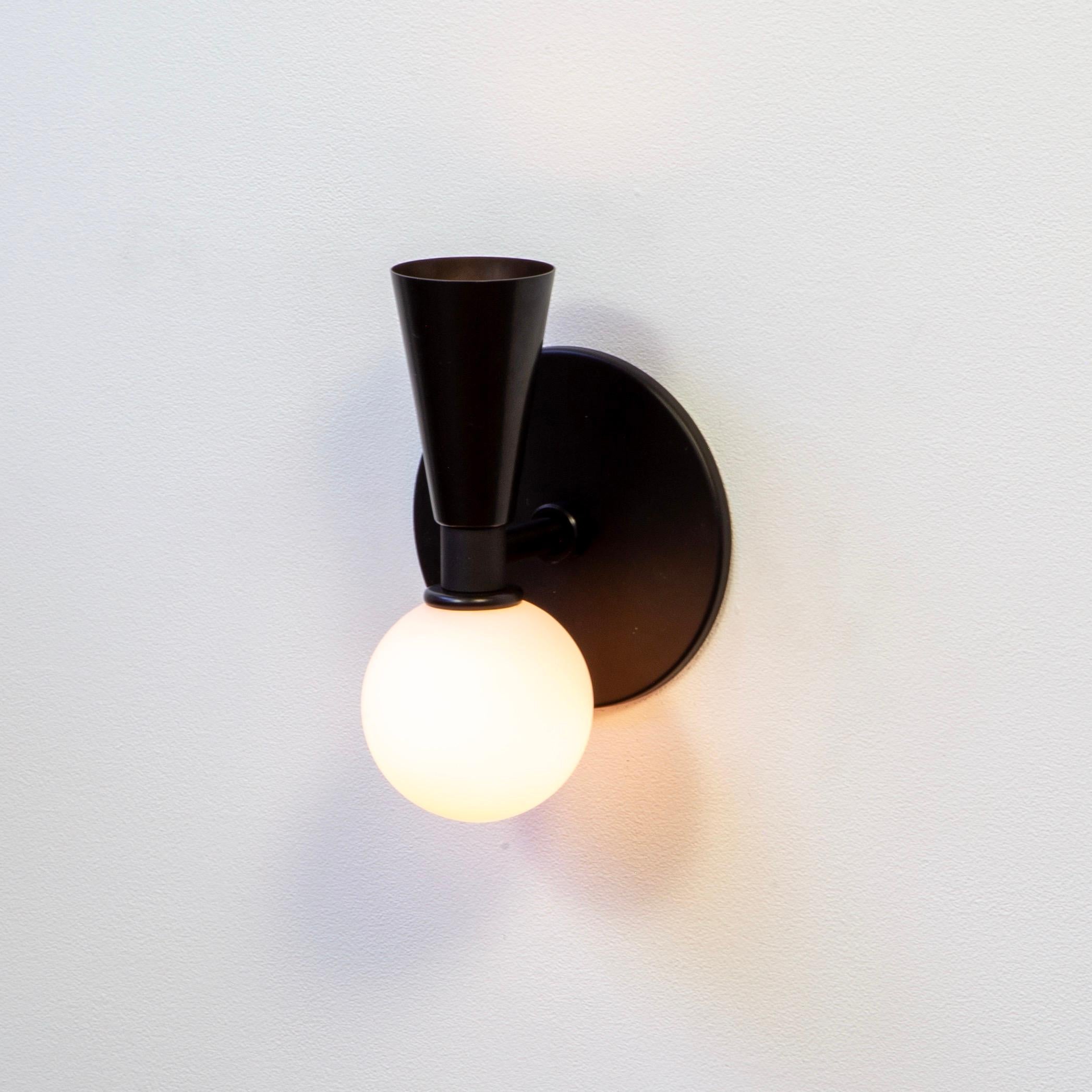 Shapes Wall Sconce by Research.Lighting, Black, Made to Order For Sale ...