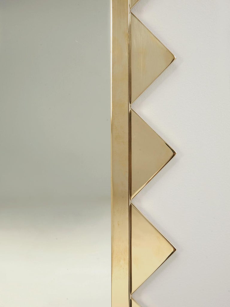 Shark Tooth Solid Brass Mirror Custom Made in House in Any Dimension ...