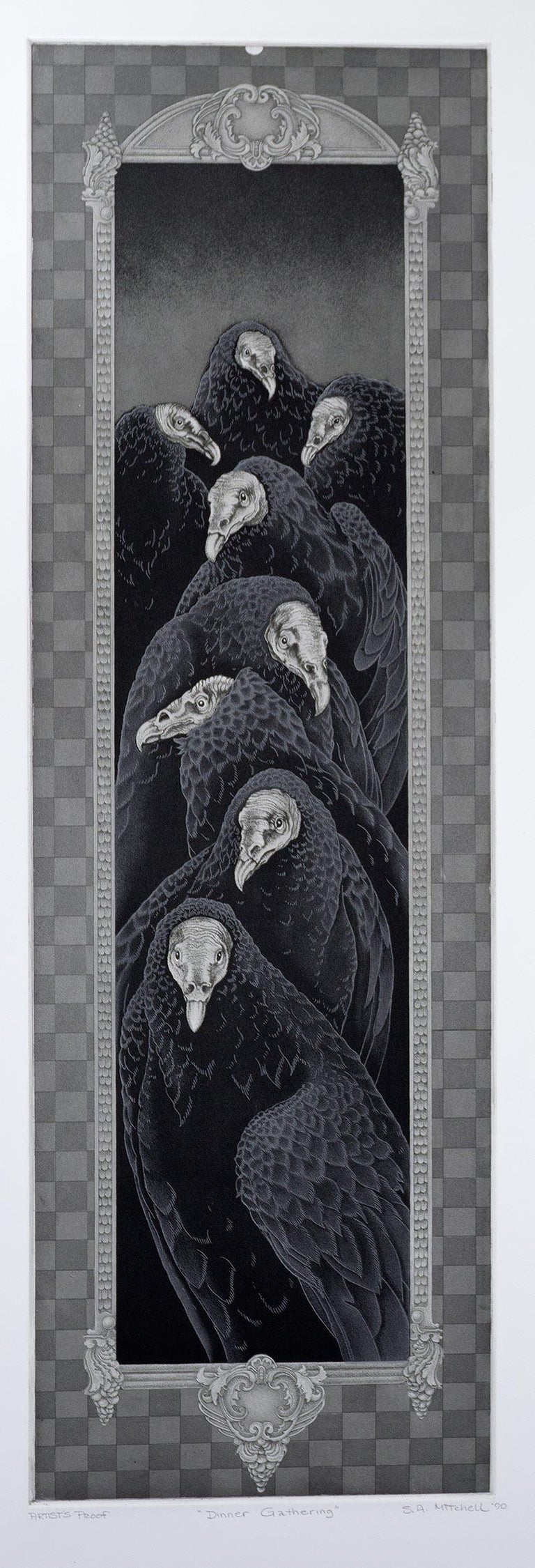 Sharon Augusta Mitchell - Dinner Gathering (Eight Guinea Vultures ...
