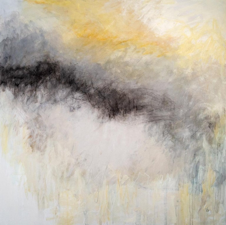 Sharon Kelly - Lure of the Sun - warm, abstracted seascape, mixed media ...