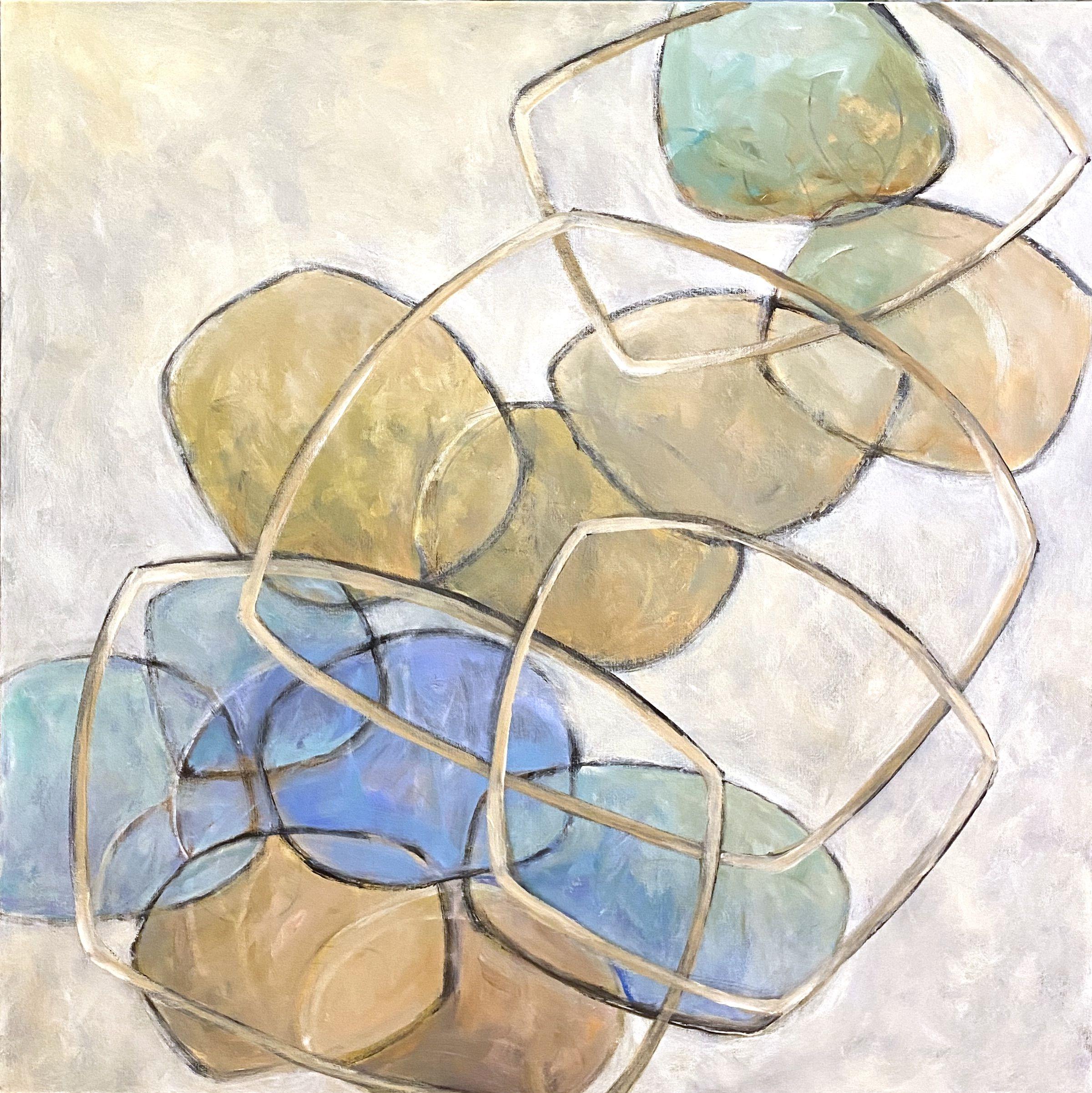 Sharon Webb - Les Couleurs Des Pierres #3, Painting, Acrylic on Canvas ...