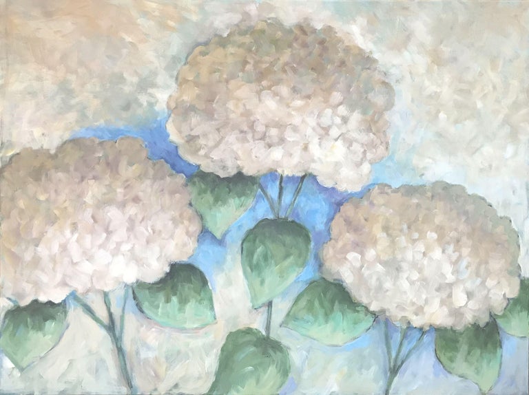 Sharon Webb - Three Hydrangeas, Painting, Acrylic on Canvas For Sale at ...