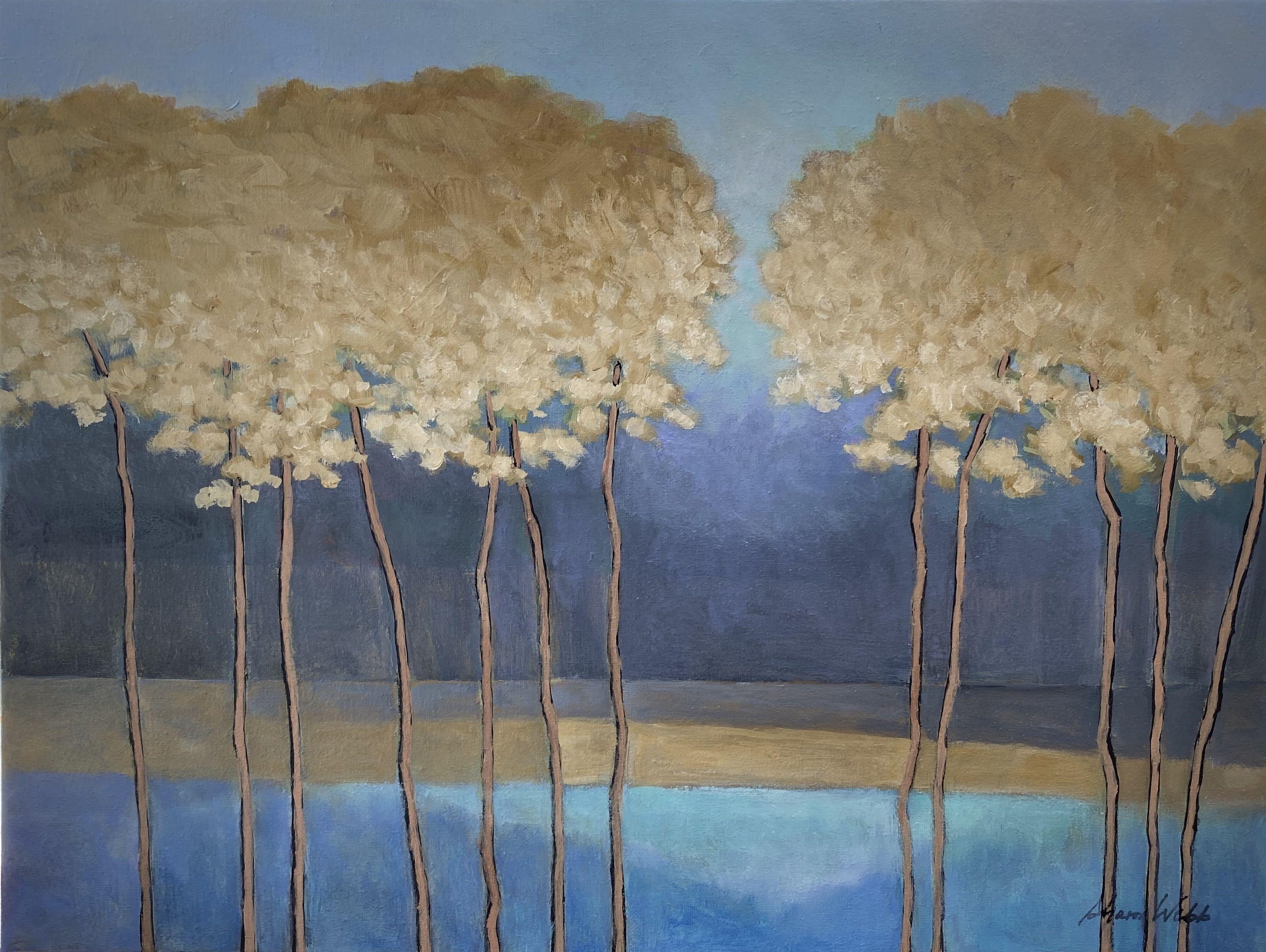 Sharon Webb - Three Flowers, Painting, Acrylic on Canvas For Sale at ...