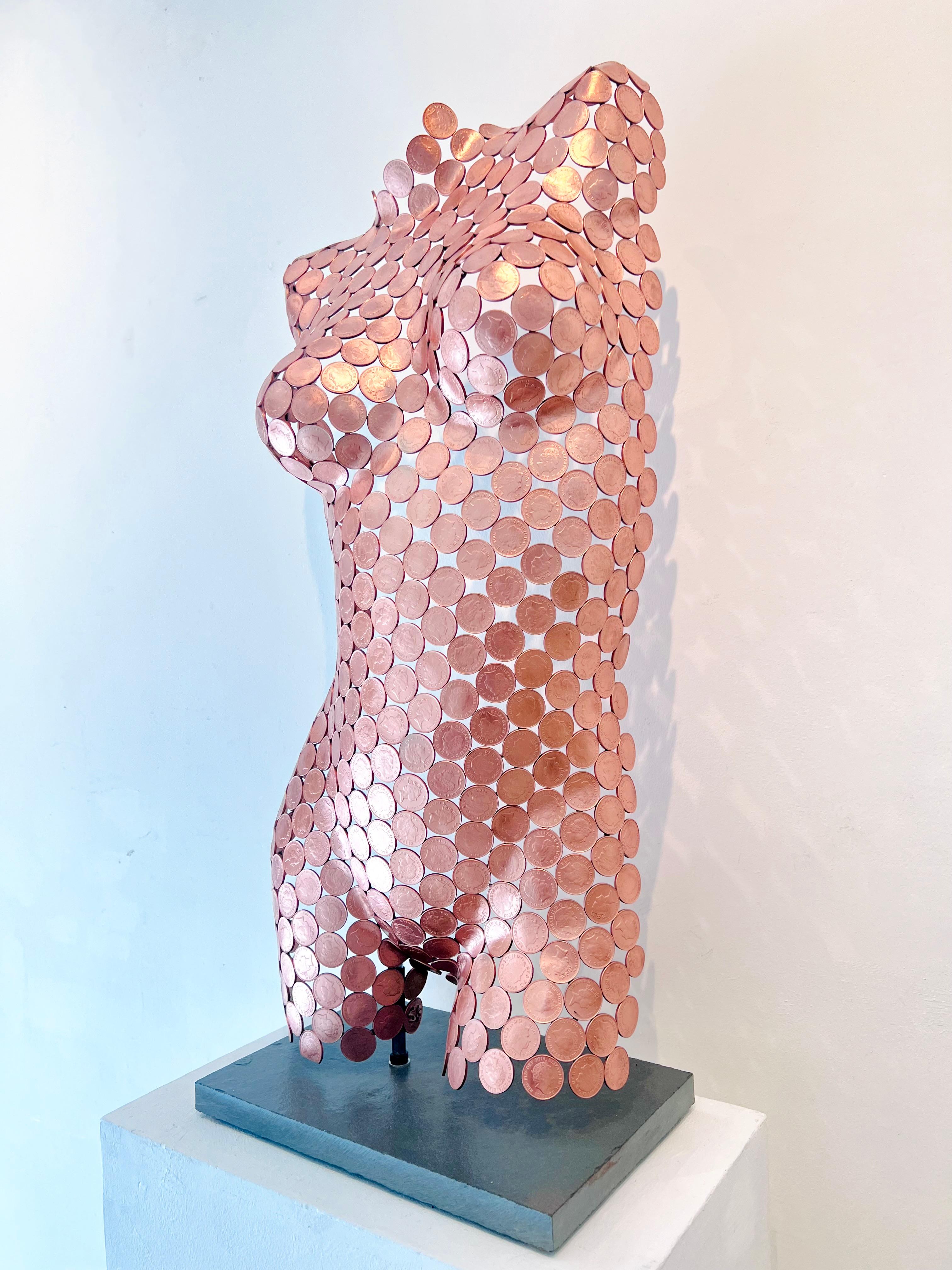 Shaun Gagg - Female Torso 2p (Base)-original female form metal sculpture-contemporary art For ...