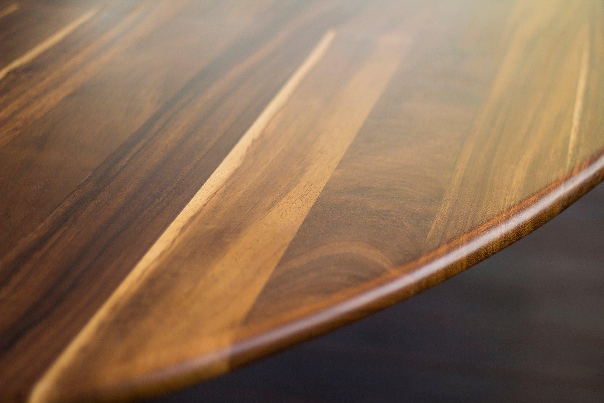 "Shawii" Contemporary Dining Table, Ash Wood and Powder Coated Steel ...