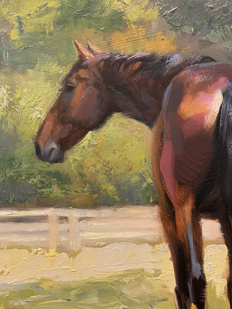 Shawn Faust - Shawn Faust, "Heads or Tails" Horse in Pasture Painting ...