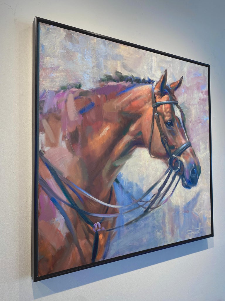 Shawn Faust - Shawn Faust, "Warm Blooded", 36x36 Equine Oil Painting on ...