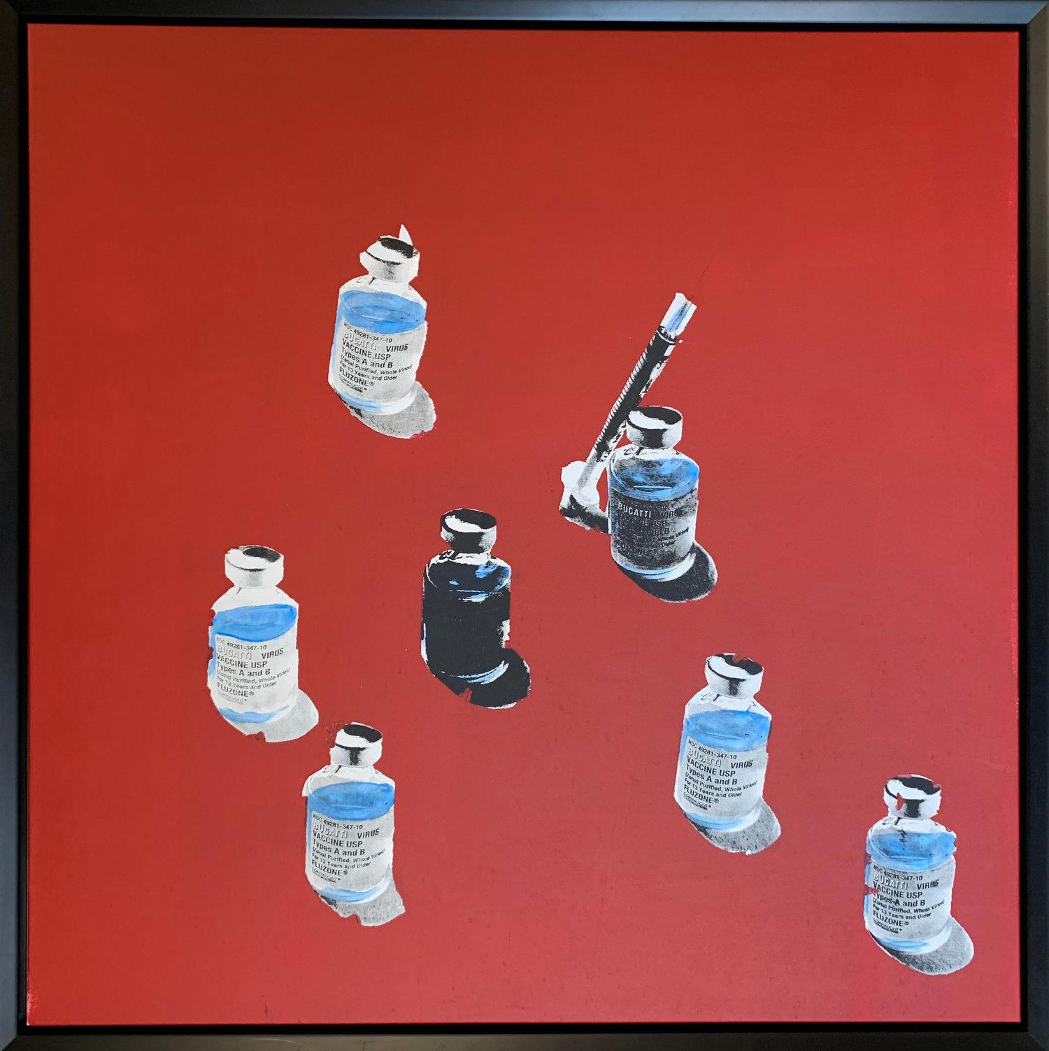 Shawn Kolodny - "BUGATTI A NEED FOR SPEED (FRAMED)" 51" x 51" inch by ...