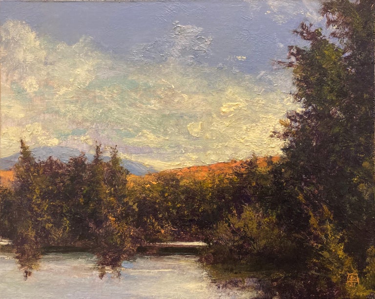 Shawn Krueger - "Bright Day (Pine Lake)," Oil Painting For Sale at 1stDibs