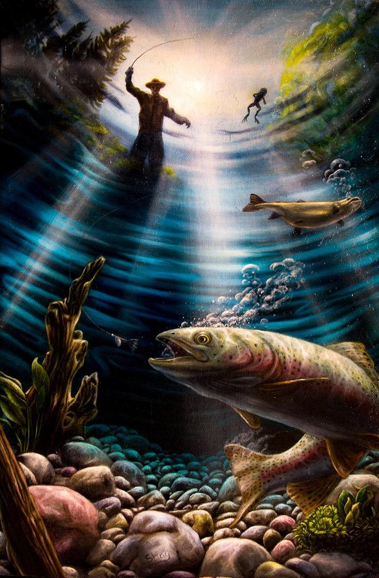 Shay Davis - "Perfect Catch" Oil Painting For Sale at 1stDibs