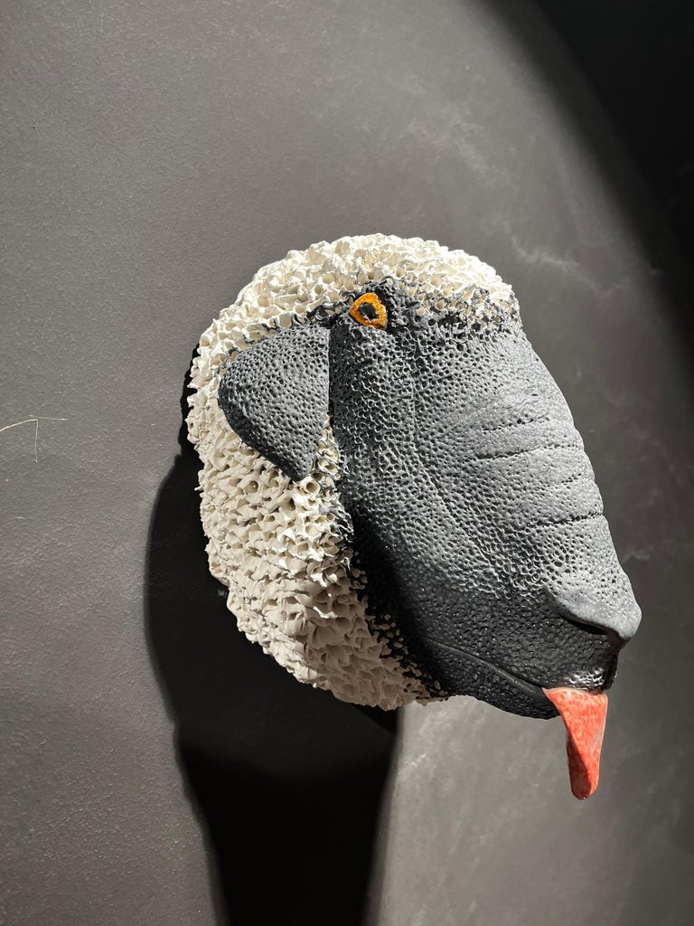 Sheep Ceramic Sculpture Centerpiece, Completely Handmade Without Mold ...