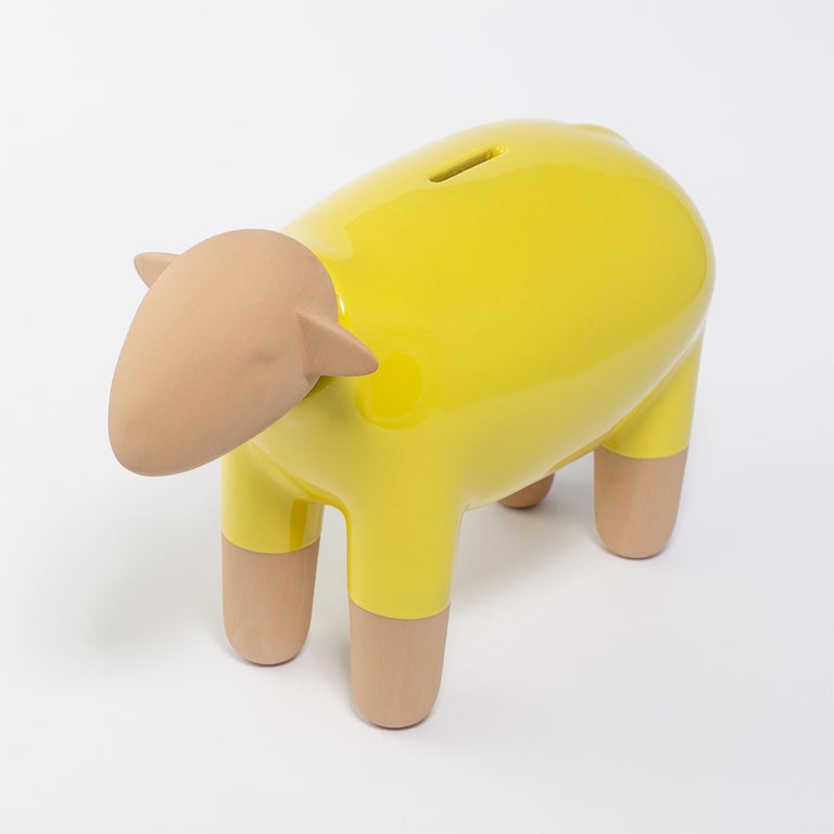 Sheep Moneybox Pop Art, Yellow, Made in Italy, 2022, New Collection For ...