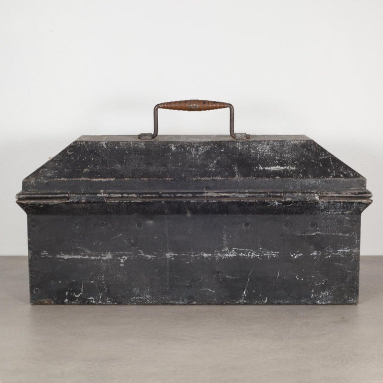 Sheet Metal Toolbox with Woven Copper Handle, circa 1930 at 1stDibs ...
