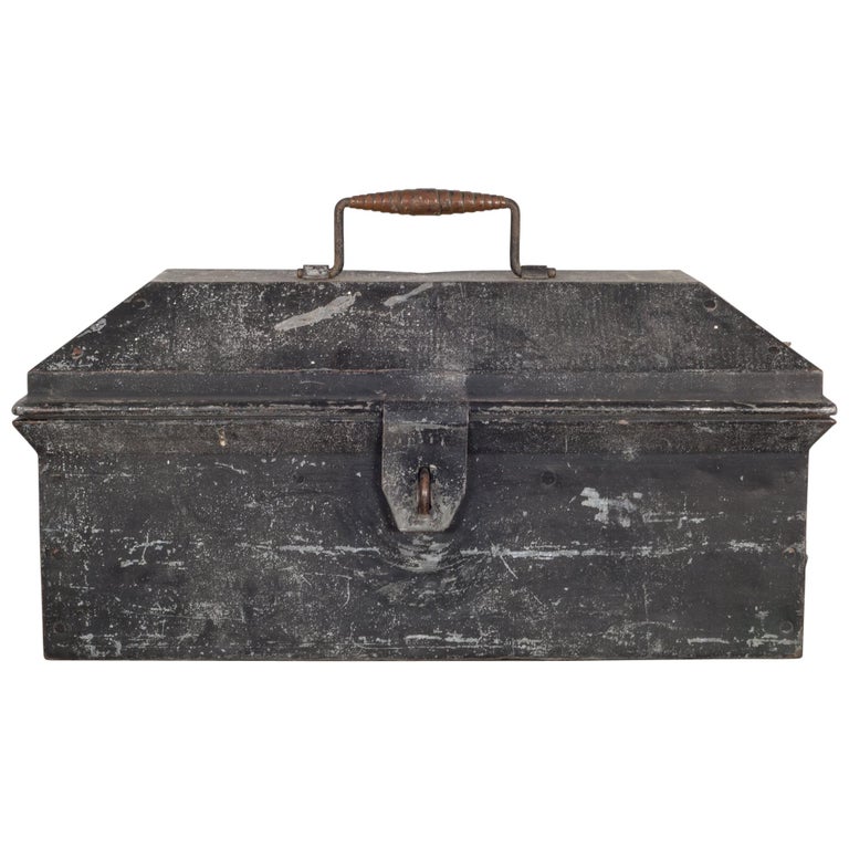Sheet Metal Toolbox with Woven Copper Handle, circa 1930 at 1stDibs ...