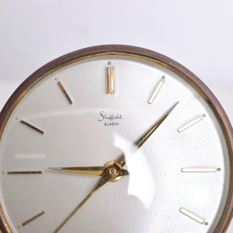 Sheffield, West Germany Table Clock Mid-Century Modern at 1stDibs