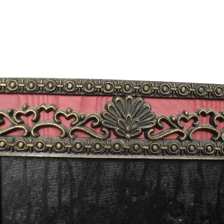 Shell and Heart Motif Bronze and Silk Maroon Photo Frame at 1stDibs ...