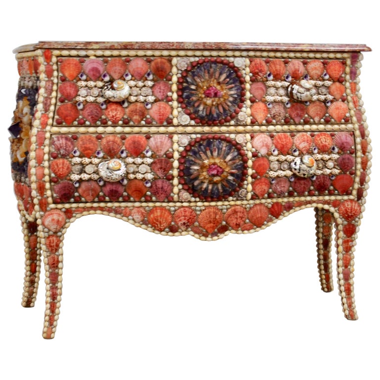 Shell and Stone Chest of Drawers at 1stDibs