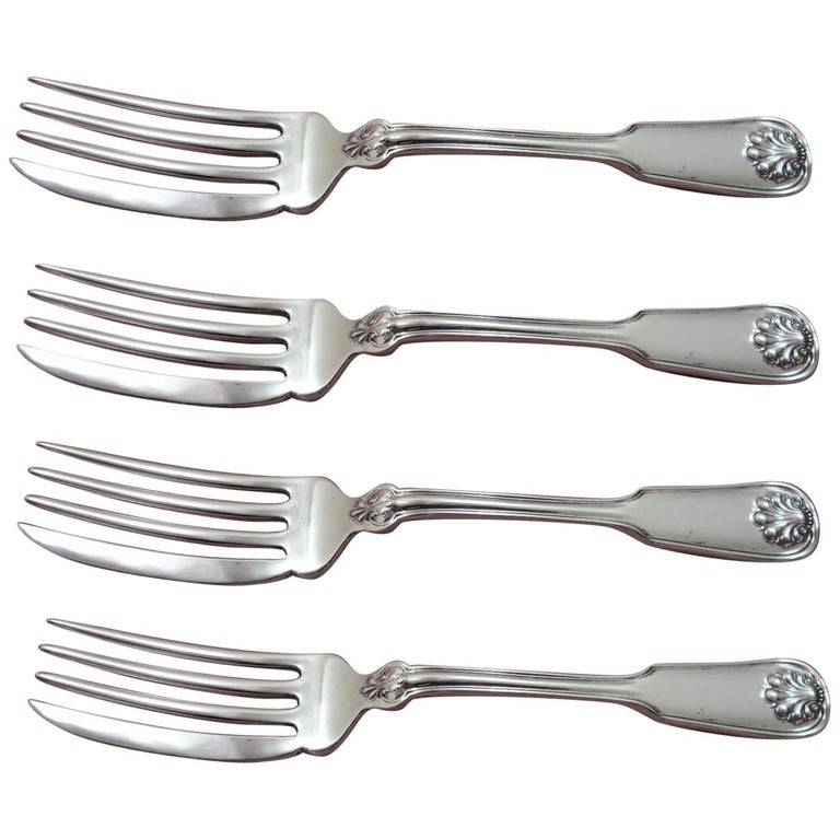 Shell and Thread by Tiffany and Co. Sterling Silver Fish Fork Set 4pc ...