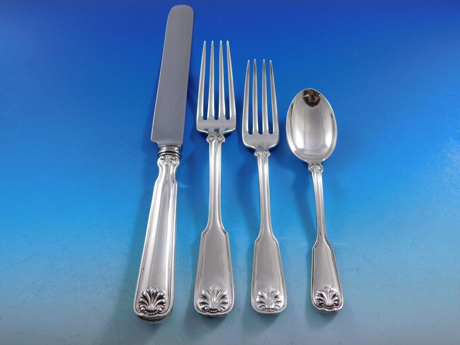Shell and Thread by Tiffany Sterling Silver Flatware Set 12 Service 72 ...
