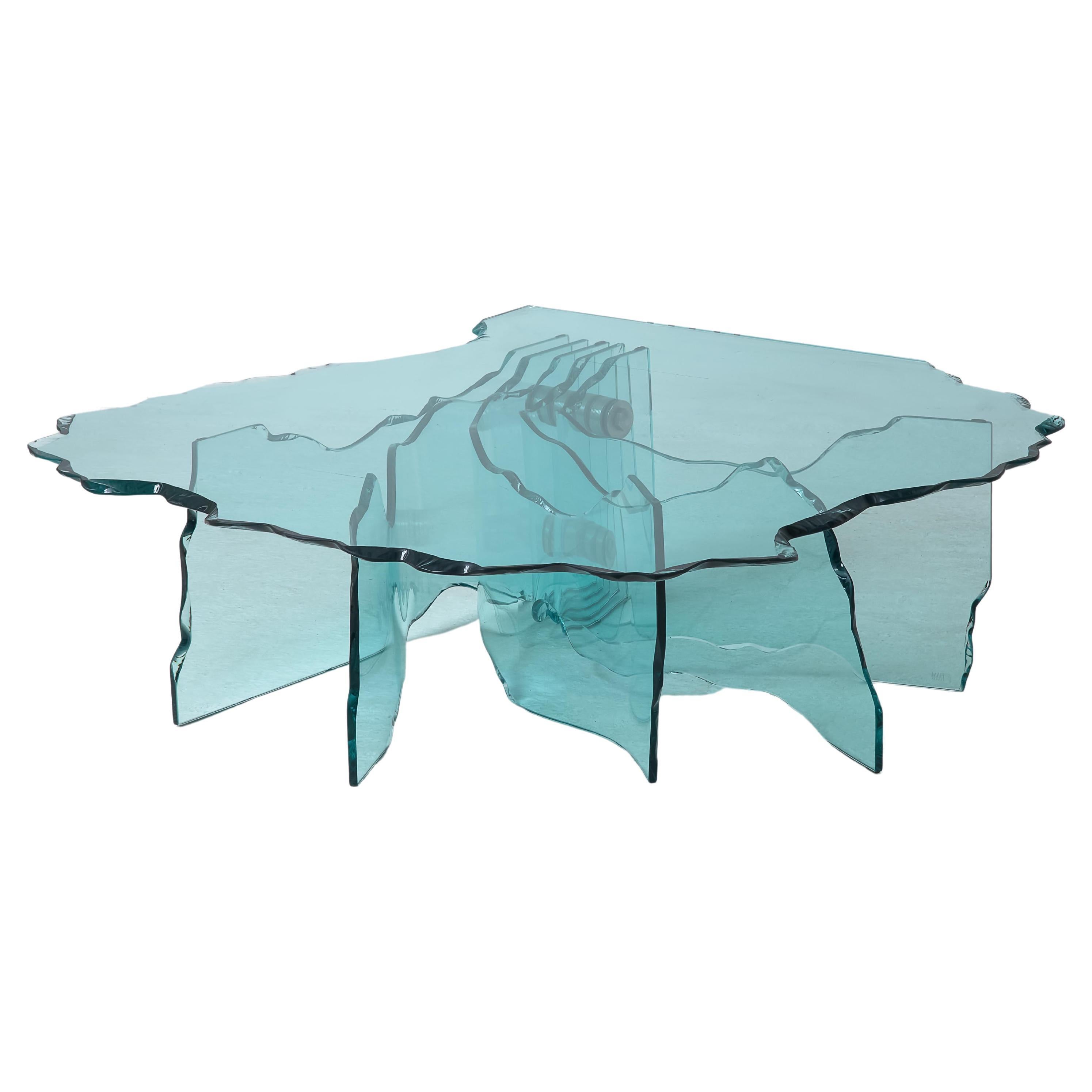 Danny Lane coffee table, steel and glass, England circa 1980 at 1stDibs