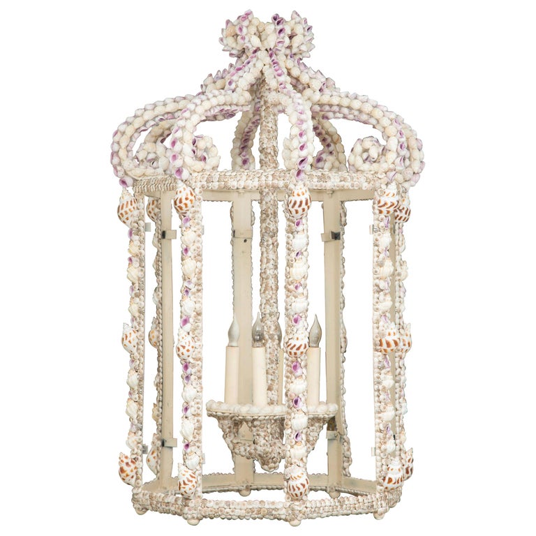 Shell Encrusted Lantern at 1stDibs