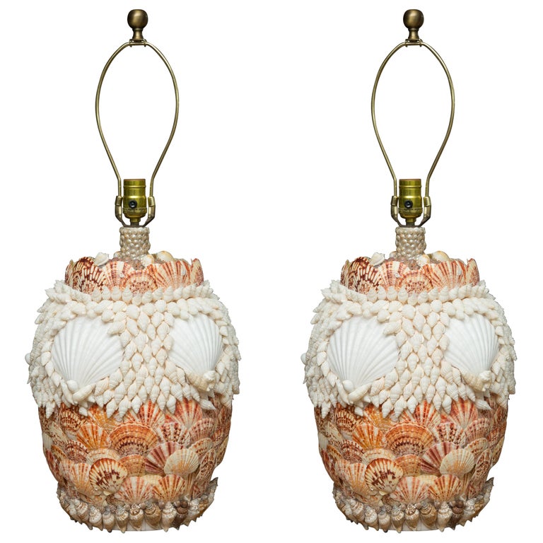 Shell Encrusted Table Lamps at 1stDibs