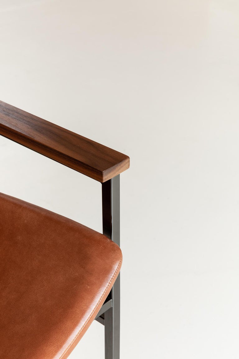 Shell Lounge Square Chair in Natural Walnut with upholstery seat in ...