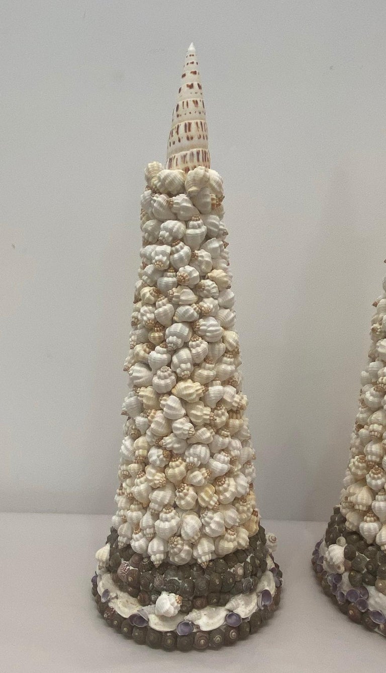 Shell Obelisks a Pair at 1stDibs