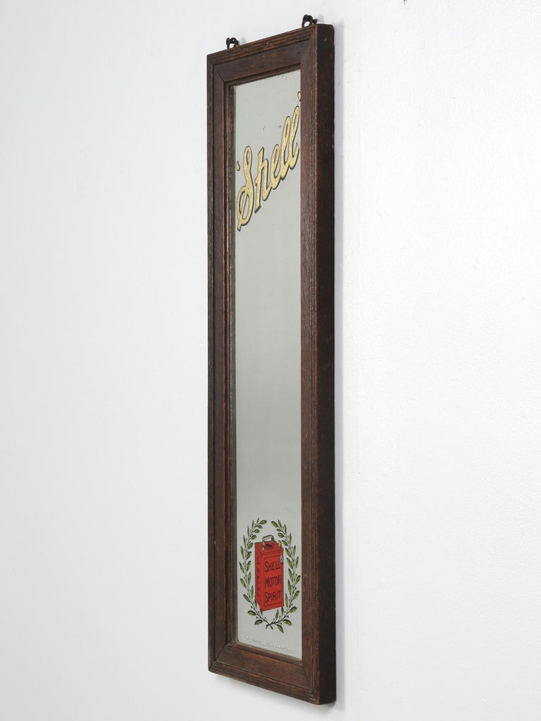 Shell Oil Advertising Mirror, circa 1930s For Sale at 1stDibs