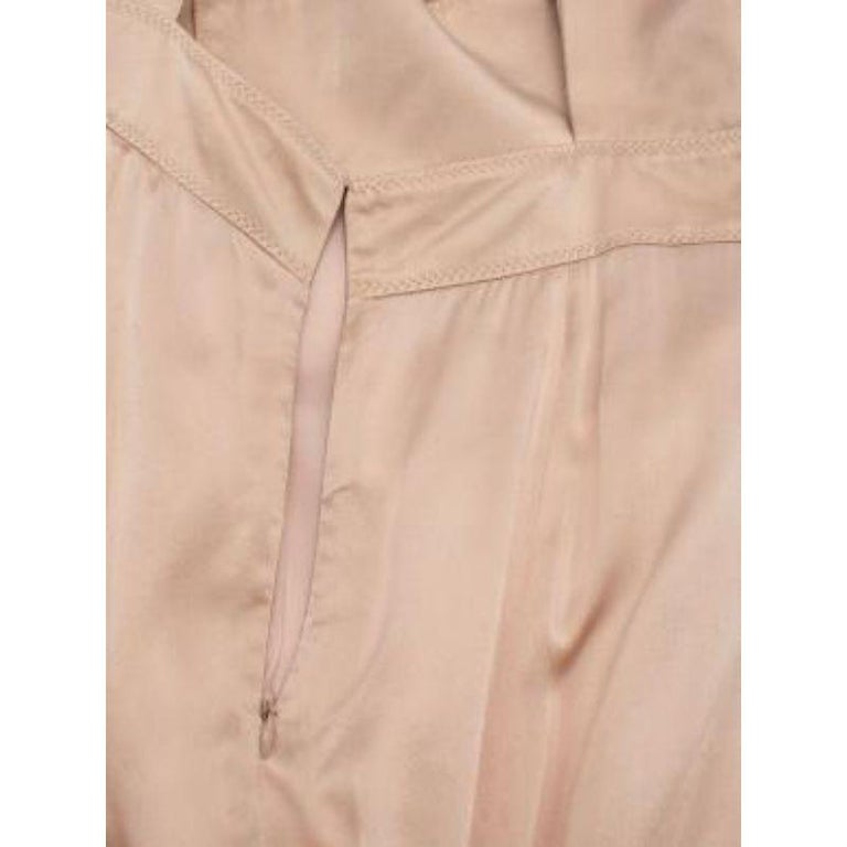 Shell pink silk-satin apron gown For Sale at 1stDibs
