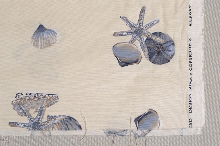 Shell Printed Fabric For Sale at 1stDibs
