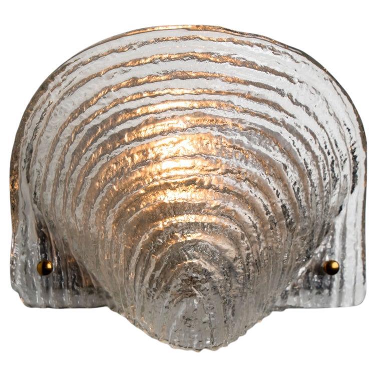 Shell Shaped Ribble Glass Wall Lights, Germany For Sale at 1stDibs