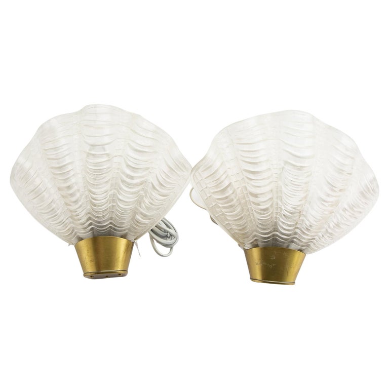 Shell Shaped Wall Sconces, Model Coquille, from ASEA, 1940s, Set of Two ...