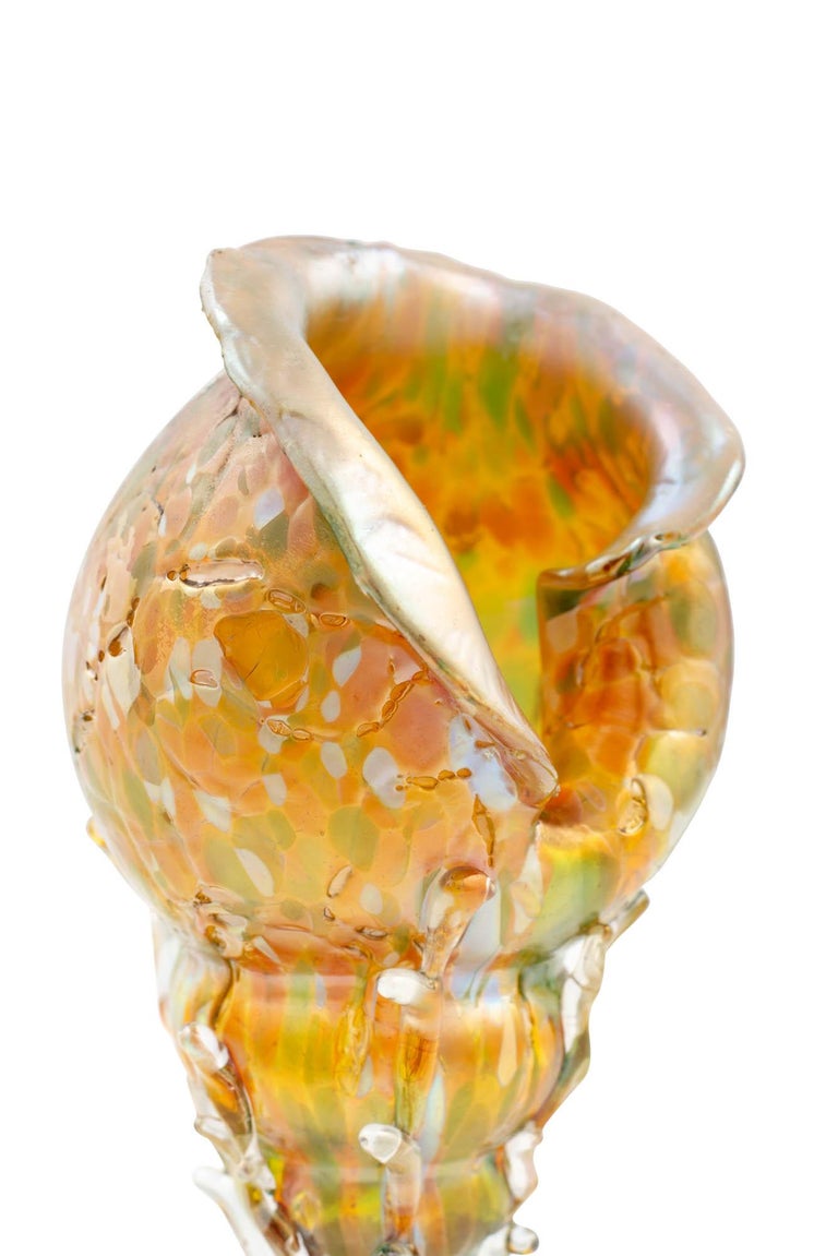 Shell Vase Johann Loetz Witwe Unknown Decor, circa 1898 at 1stDibs