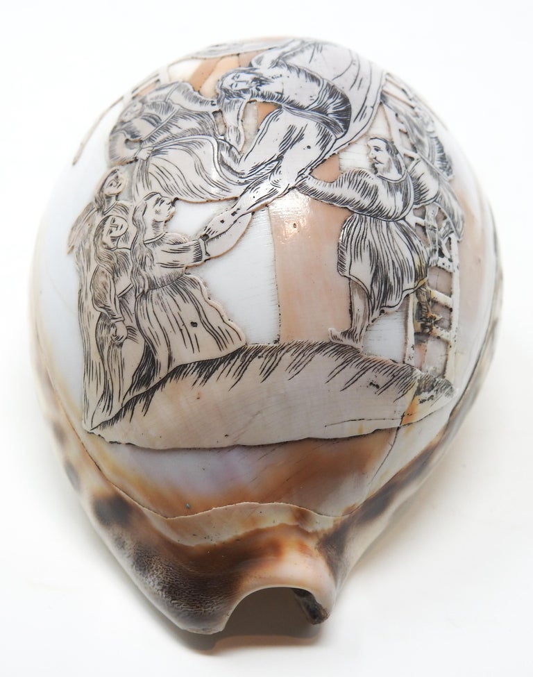 Shell with Scene of Jesus on Cross For Sale at 1stDibs