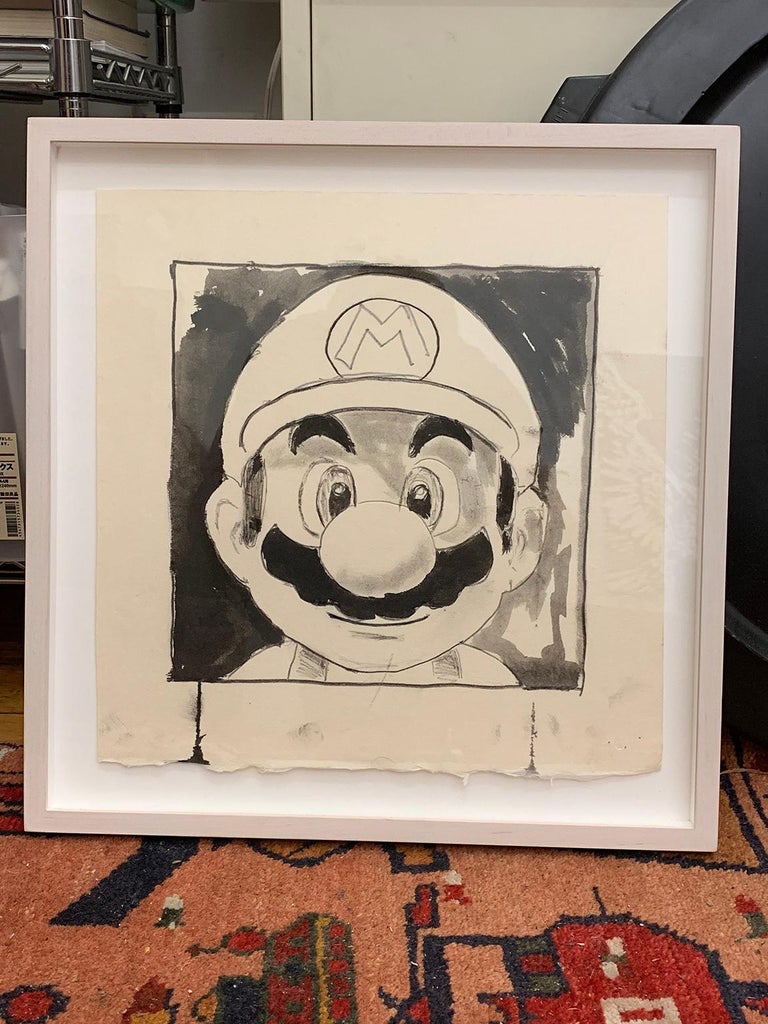 Shelter Serra - Mario (Grin), 2018, Ink and pencil on paper, black and ...