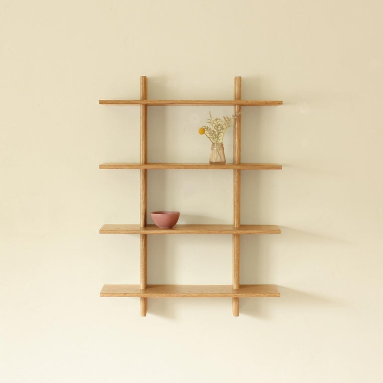 Shelving Unit Wall Hanging Solid Wood For Sale at 1stDibs