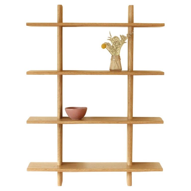 Shelving Unit Wall Hanging Solid Wood For Sale at 1stDibs