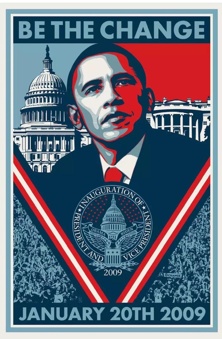 Shepard Fairey - Shepard Fairey, Be The Change, Numbered, 9731/10000 ...