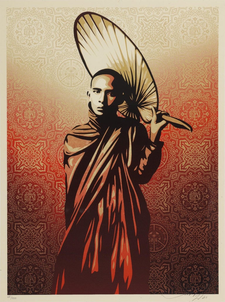 Shepard Fairey - Burmese Monk For Sale at 1stDibs