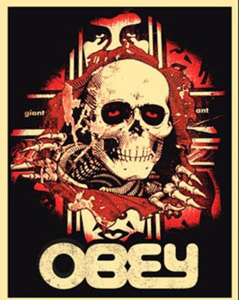 Shepard Fairey - Frank Shepard Fairey BONES RIPPER Screen Print hand ...