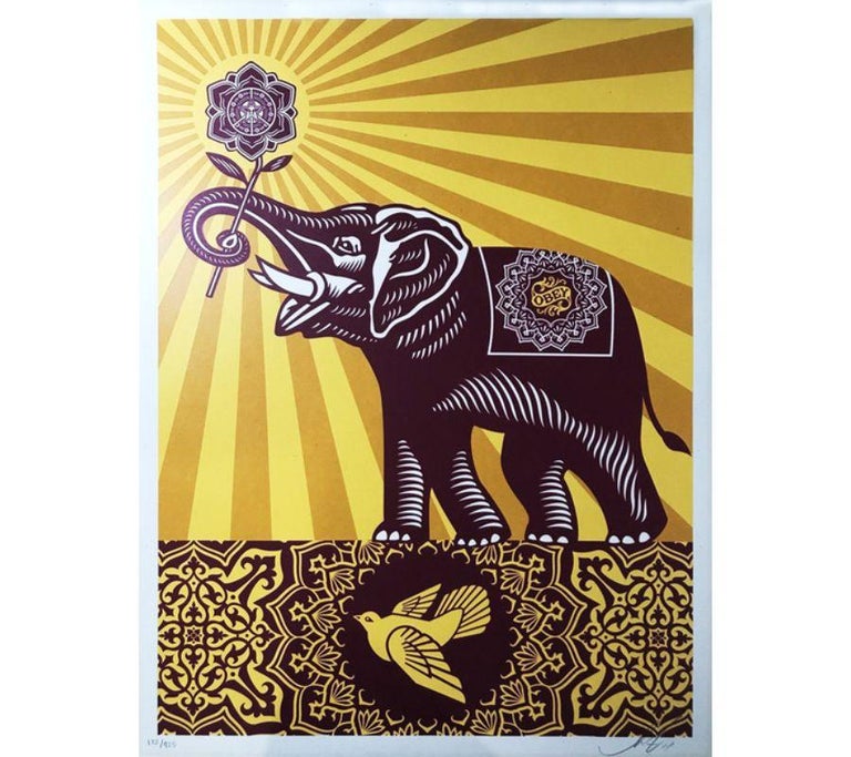 Shepard Fairey - Holiday Peace Elephant For Sale at 1stDibs