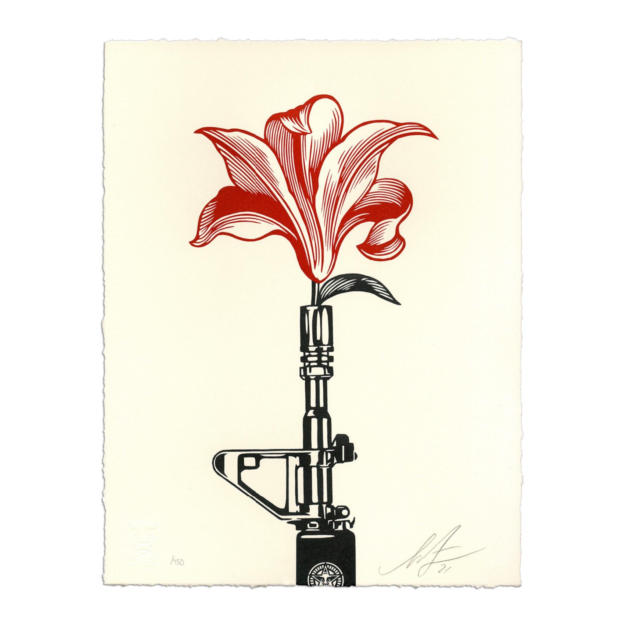 Shepard Fairey - Shepard Fairey, AR-15 Lily: Screenprint, Street Art ...