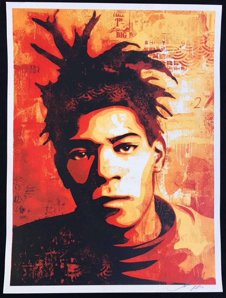 Shepard Fairey - Shepard Fairey Basquiat screenprint at 1stDibs