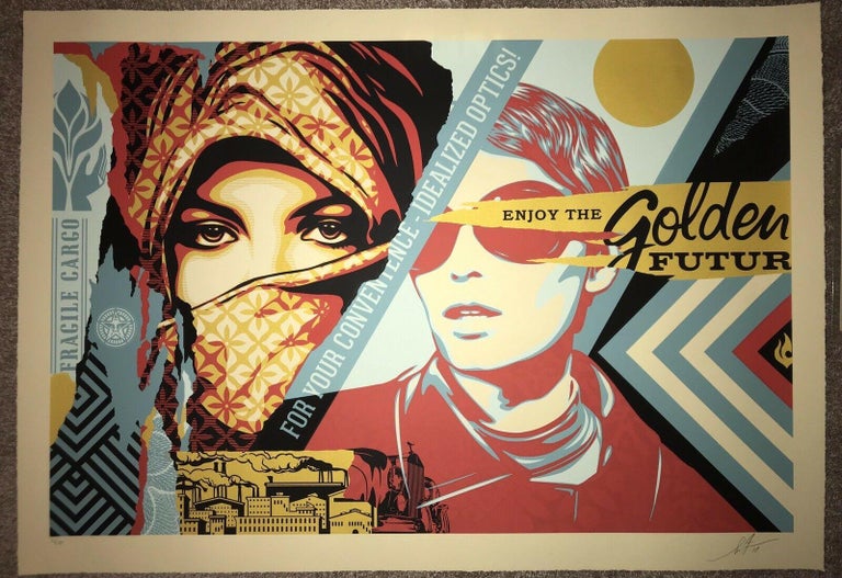 Shepard Fairey - Shepard Fairey Large Format Fine Art Print "Golden ...