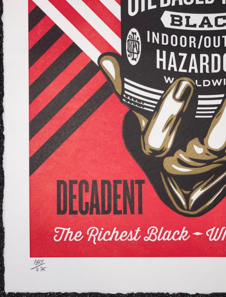 Shepard Fairey - Shepard Fairey "Paint It Black" Letterpress Edition ...