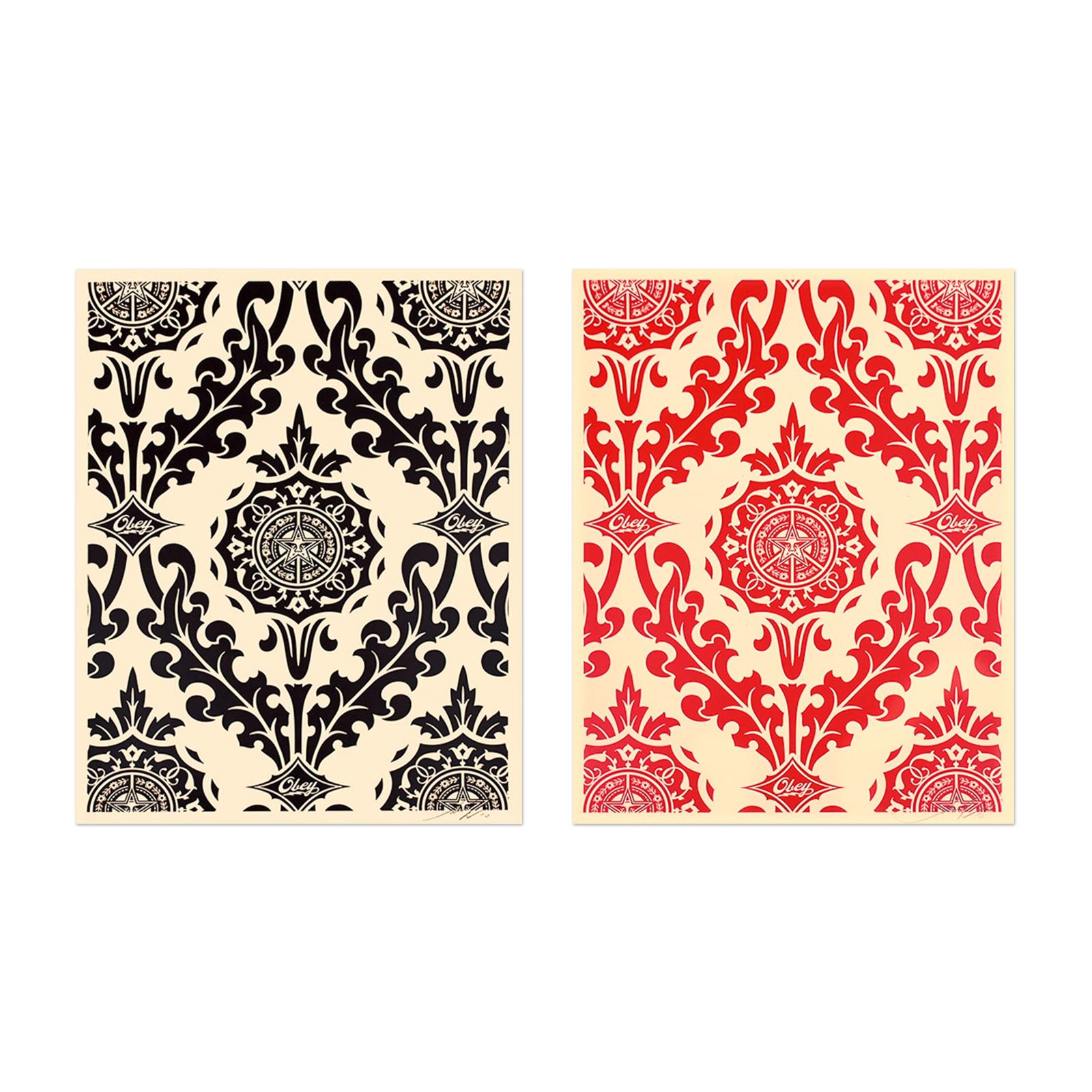 Shepard Fairey - Shepard Fairey, Parlor Pattern, 2 Silkscreens, Street ...