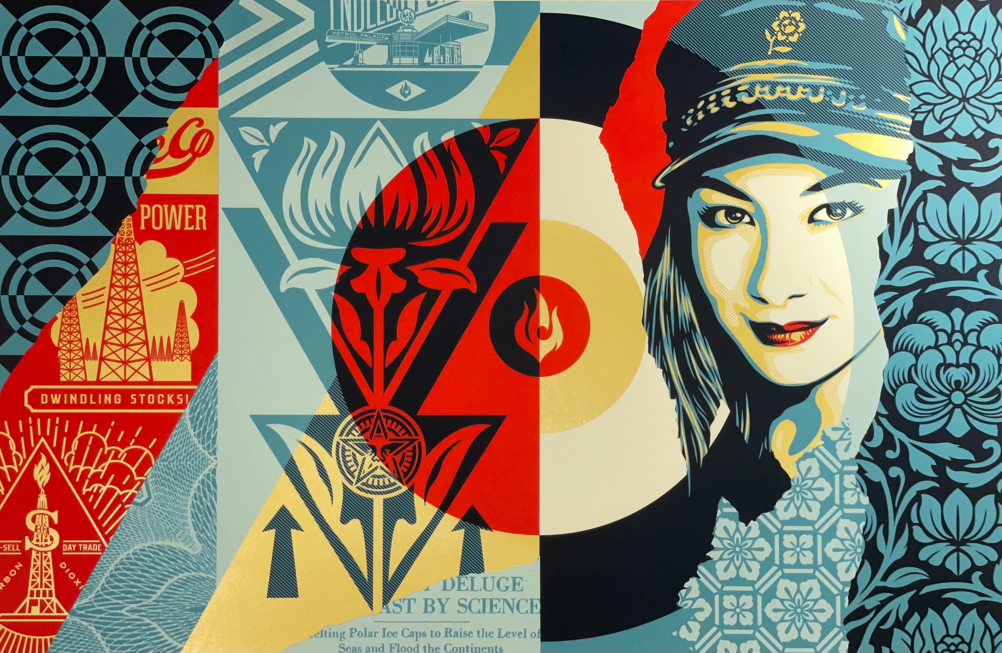 Shepard Fairey Shepard Fairey Raise The Level Silkscreen Print Shepard Fairey Shepard Fairey Raise The Level Silkscreen Print