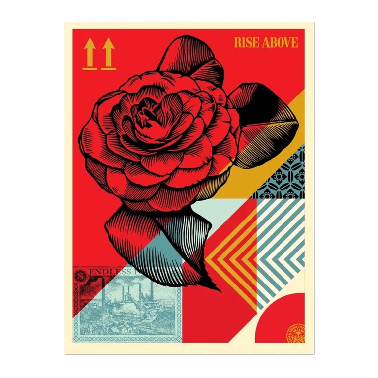 Shepard Fairey - Shepard Fairey, Rise Above Flower: Screenprint, Street ...