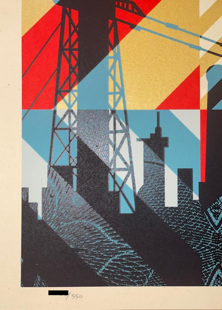 Shepard Fairey - Shepard Fairey "Swan Song" Silkscreen Print Gold ...